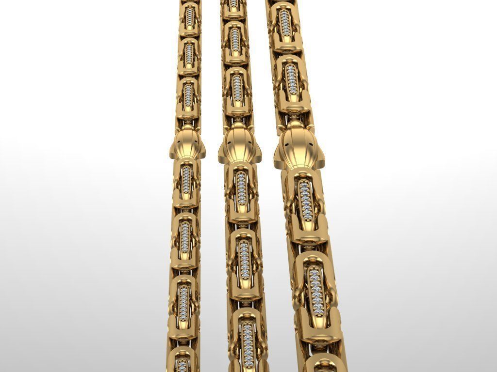 3 SIZE CHAIN NECK WIHT LOCK JUST STL 3D model | CGTrader