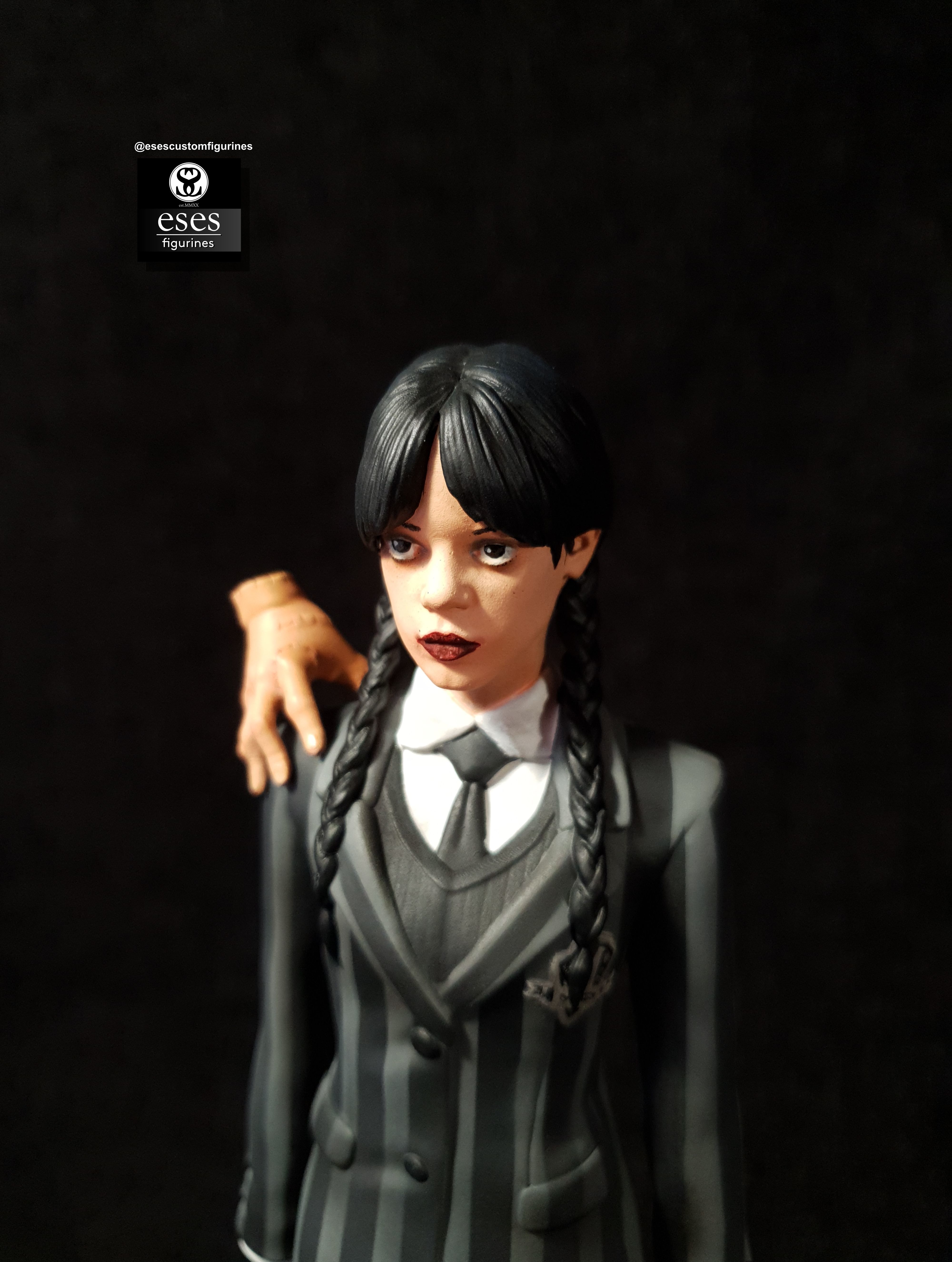 WEDNESDAY ADDAMS UNIFORM GIRL CHARACTER 3D PRINT 3D model 3D printable ...