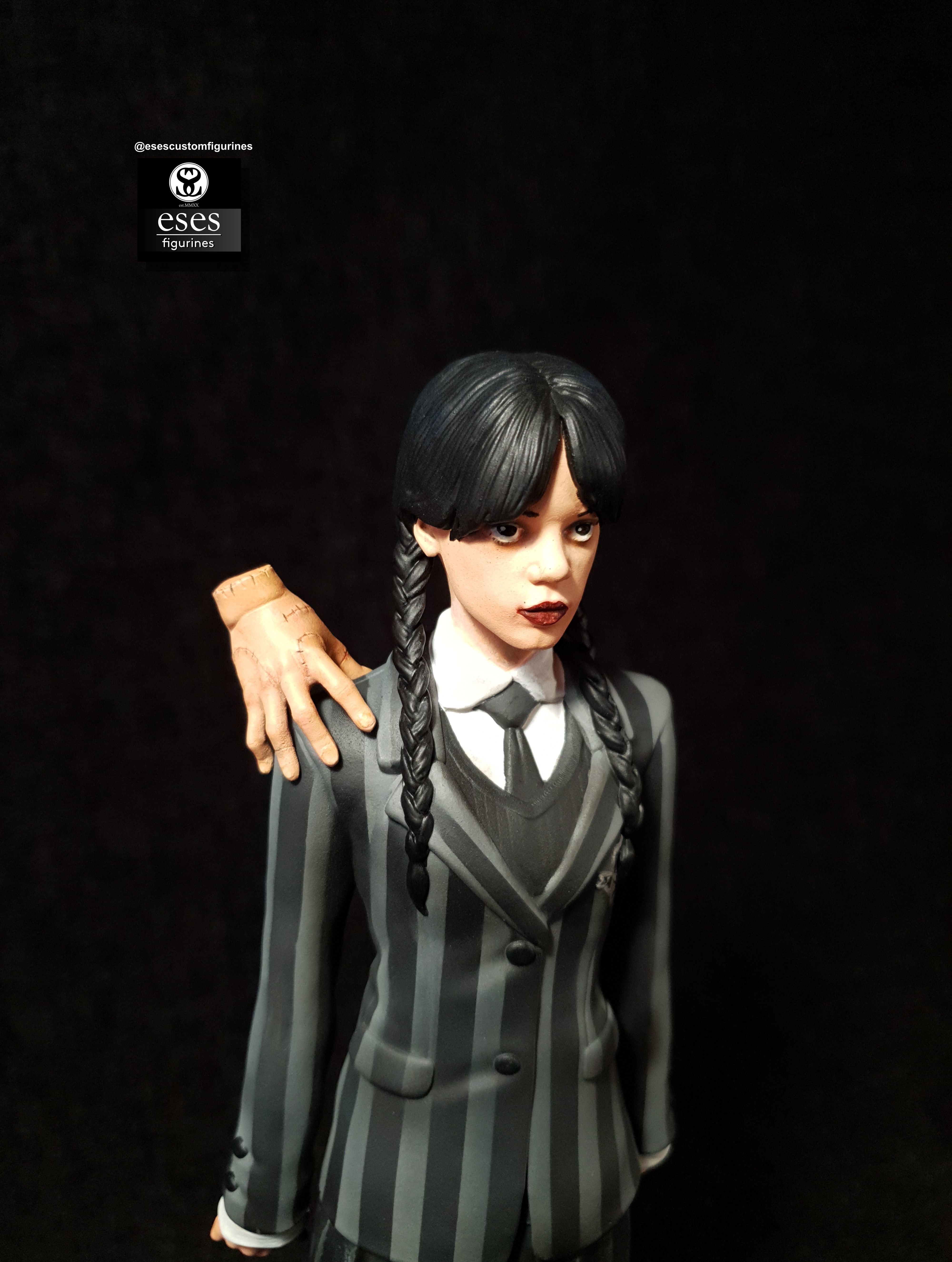 WEDNESDAY ADDAMS UNIFORM GIRL CHARACTER 3D PRINT 3D model 3D printable ...