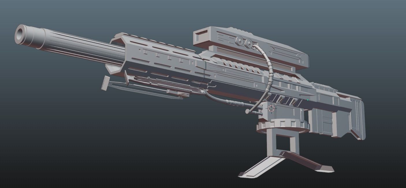 Futuristic Remote Sniper 3D model | CGTrader