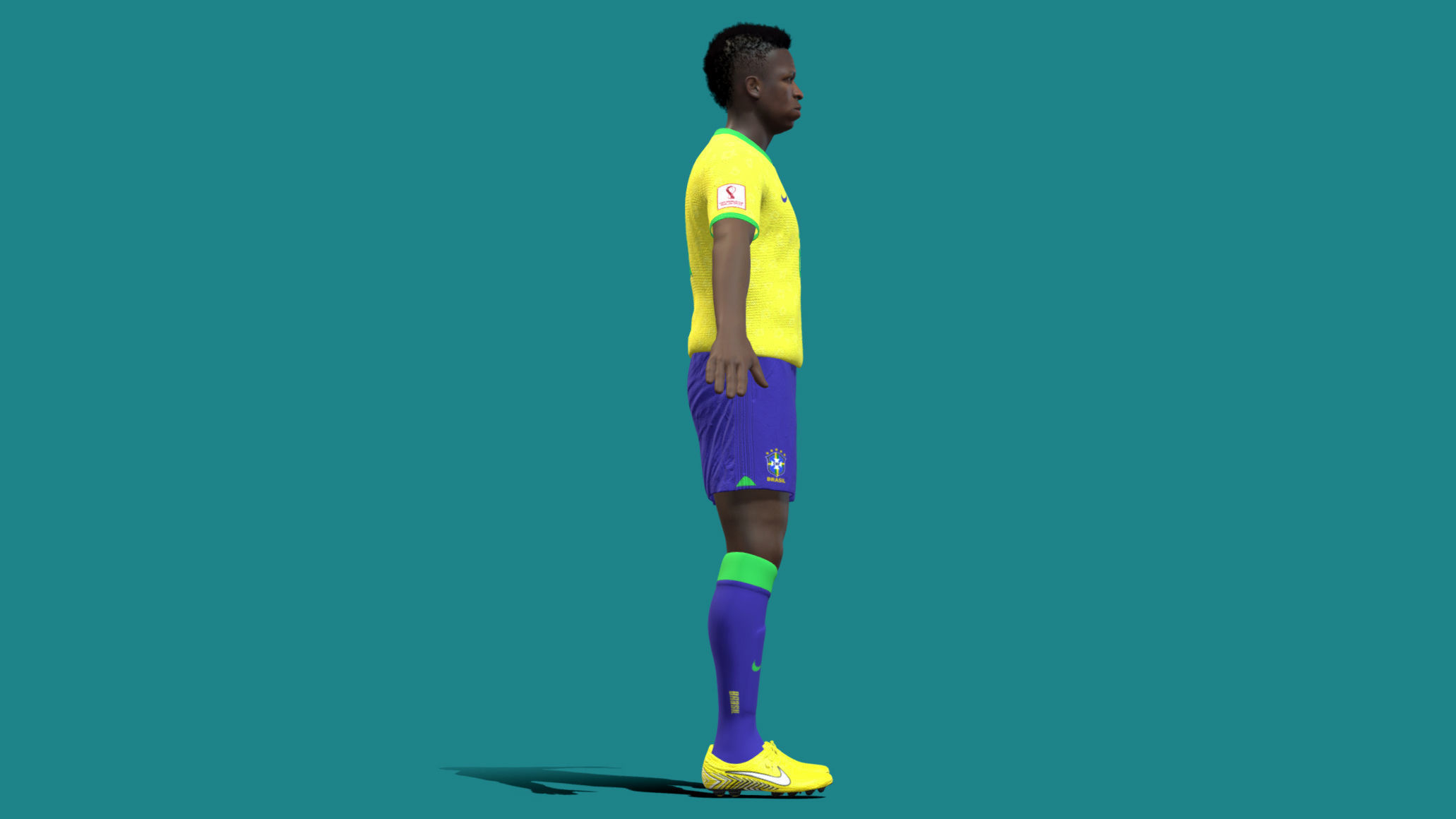 Vinicius Brazil Worldcup 2022 3D model animated rigged | CGTrader