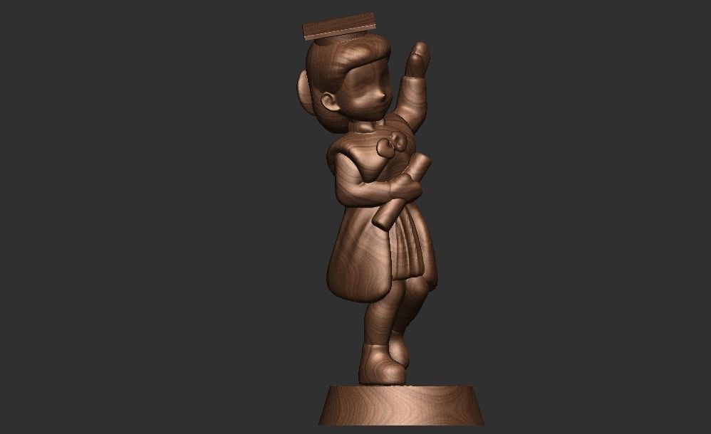 Female Chibi 3D model 3D printable | CGTrader