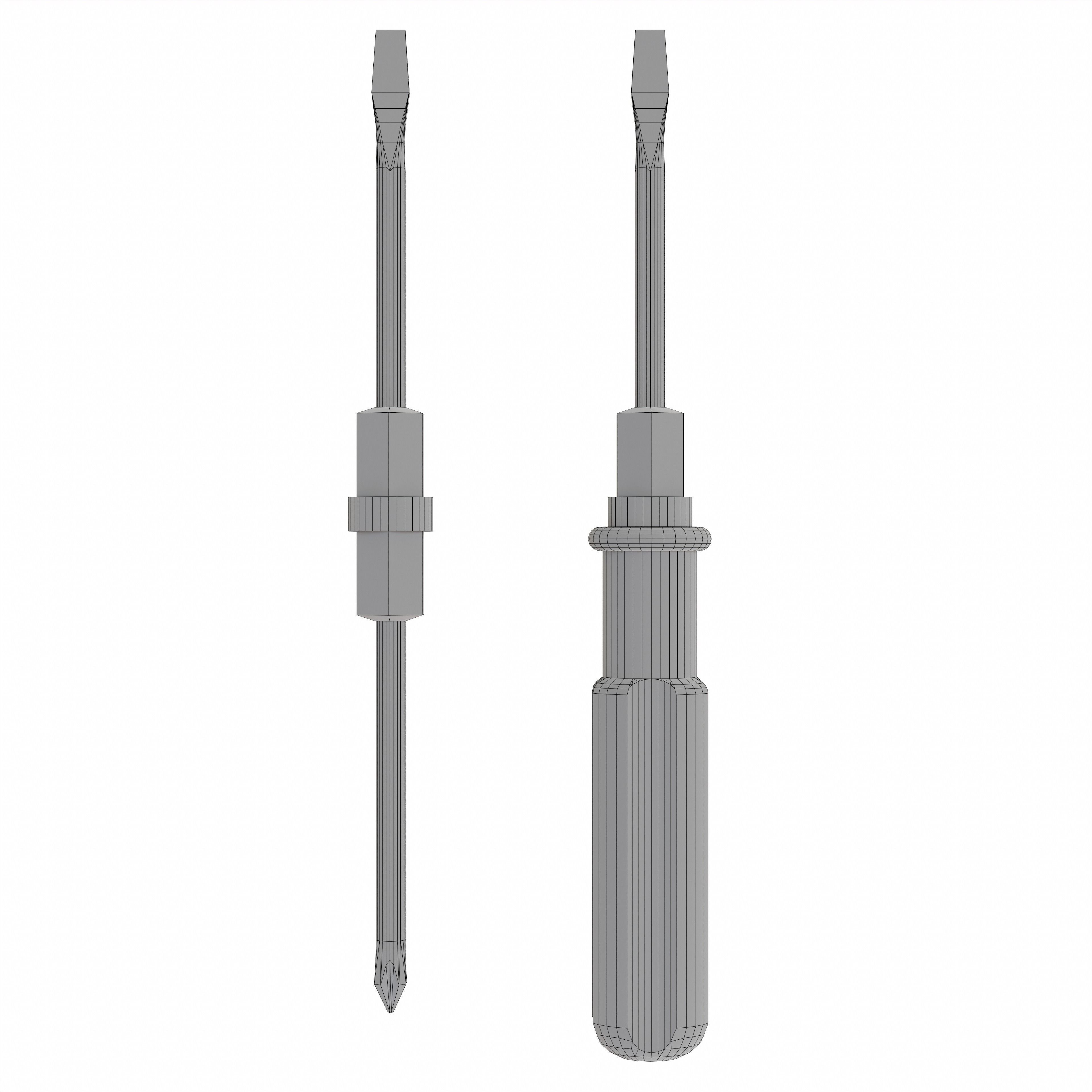 Screwdriver two screwdrivers free VR / AR / low-poly 3D model | CGTrader