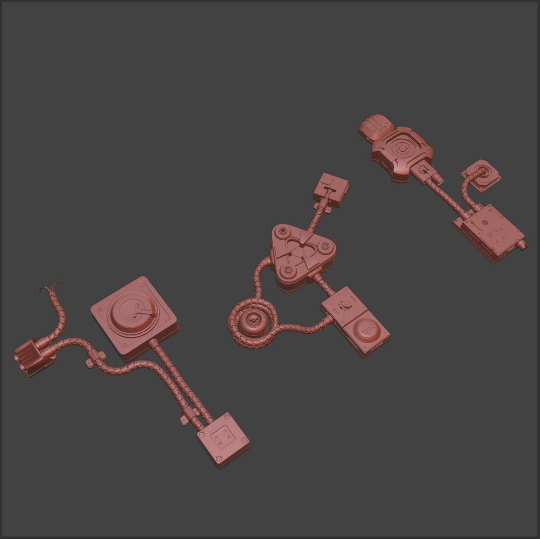 Equipment wires and connectors 3D model | CGTrader