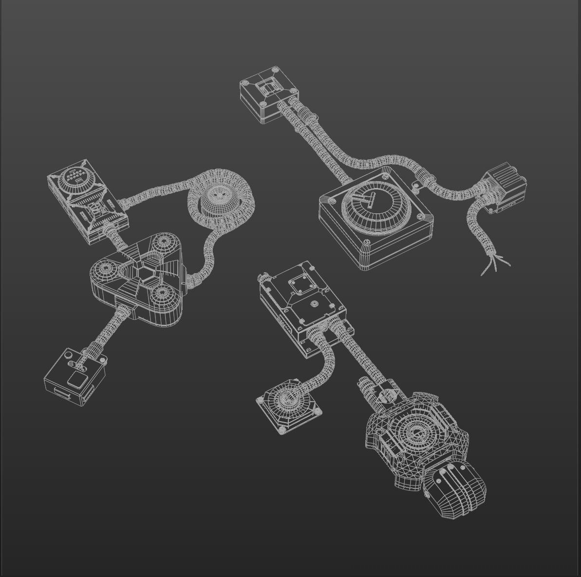 Equipment wires and connectors 3D model | CGTrader