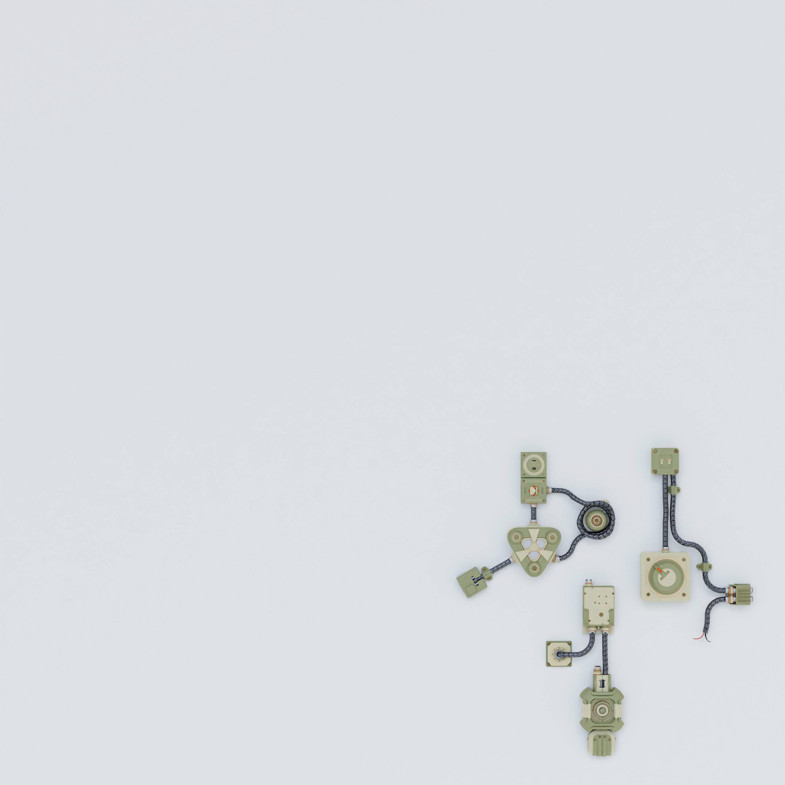 Equipment wires and connectors 3D model | CGTrader