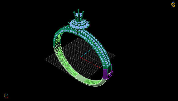 BRACELETS DIAMOND 3D model 3D printable | CGTrader