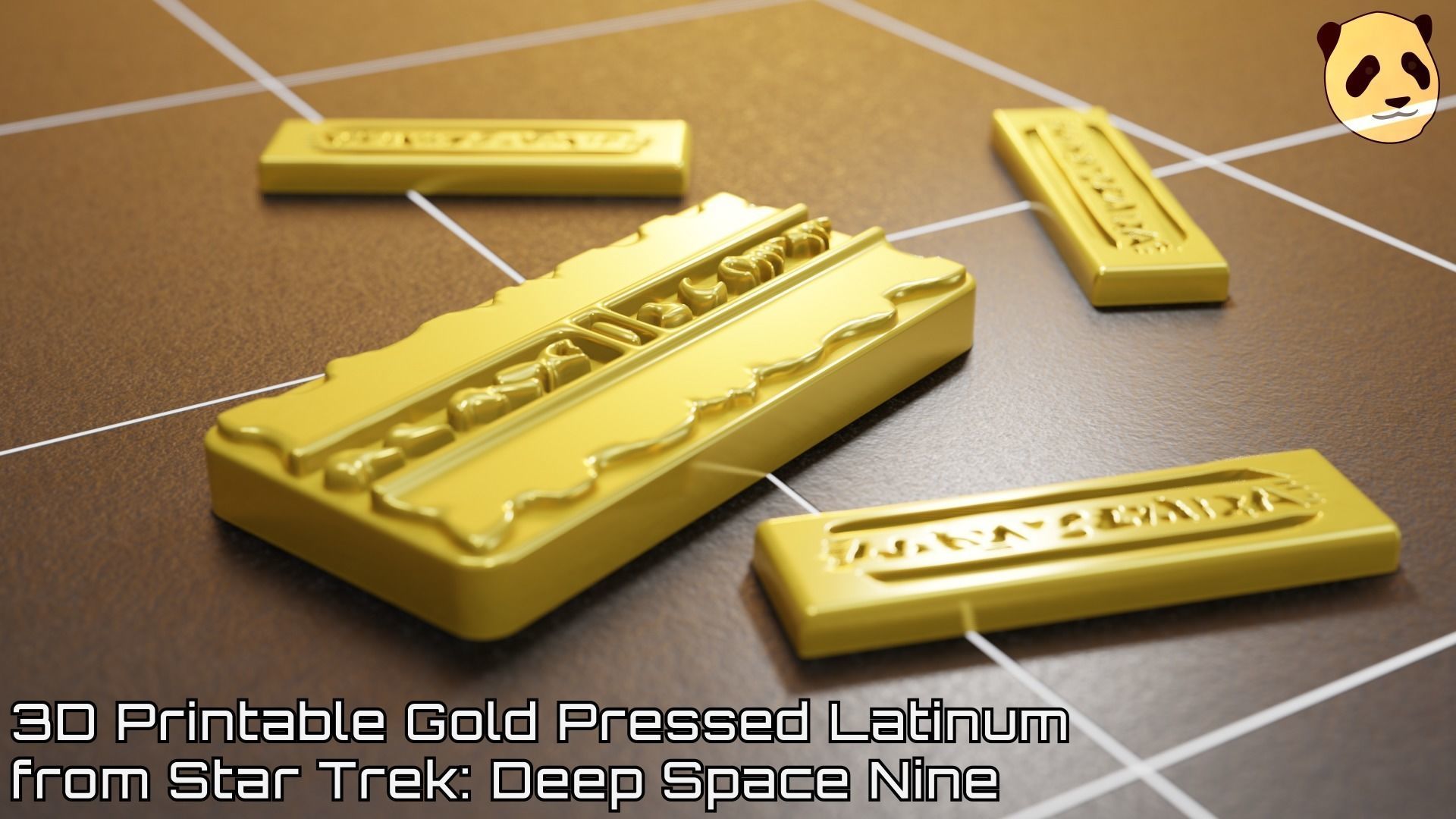 Gold Pressed Latinum Slips and Strips 3D model 3D printable | CGTrader