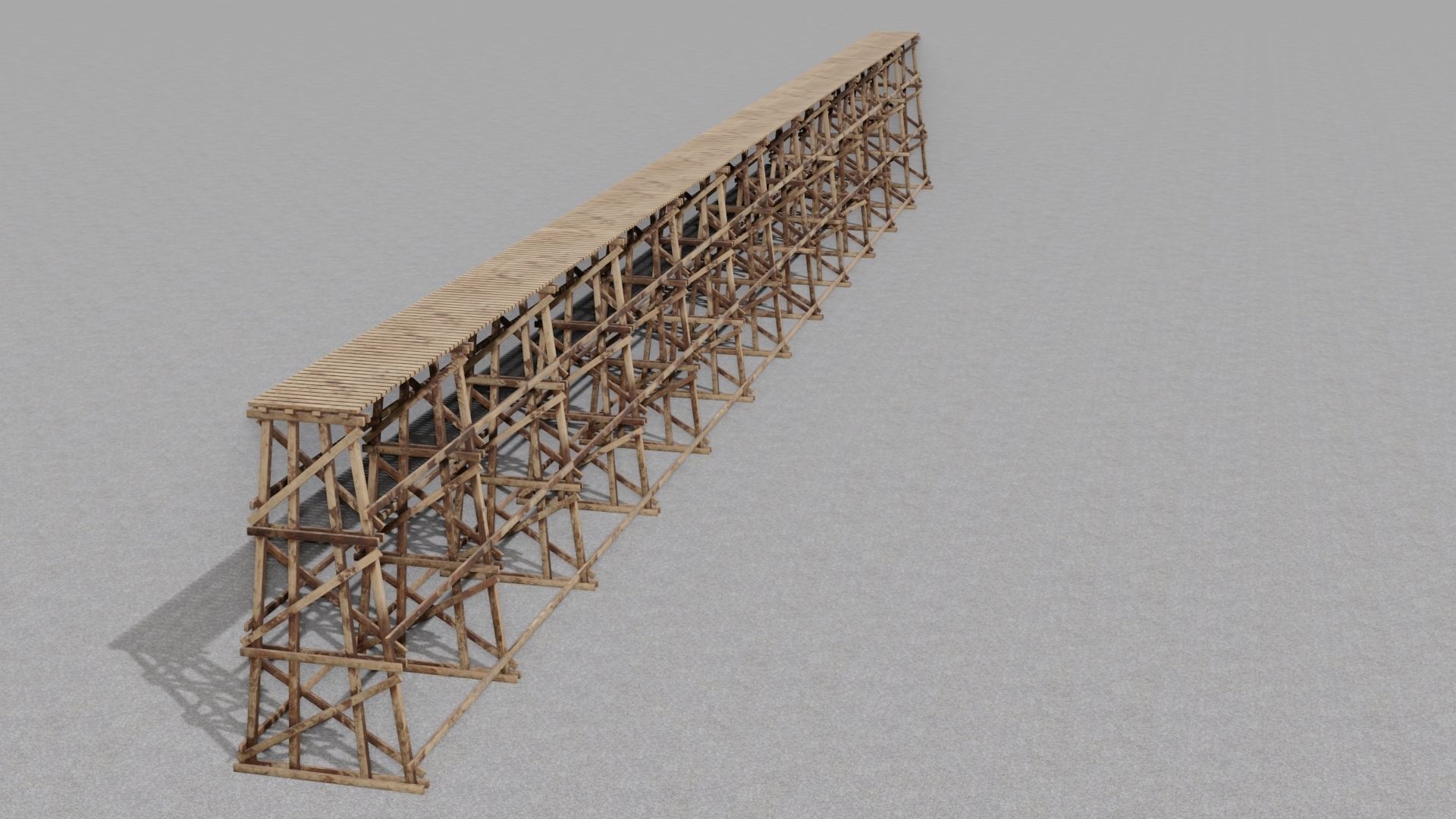 3D model Wood trestle bridge 3D model VR / AR / low-poly | CGTrader