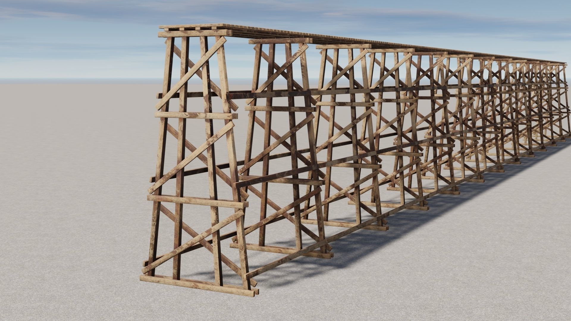 3D model Wood trestle bridge 3D model VR / AR / low-poly | CGTrader