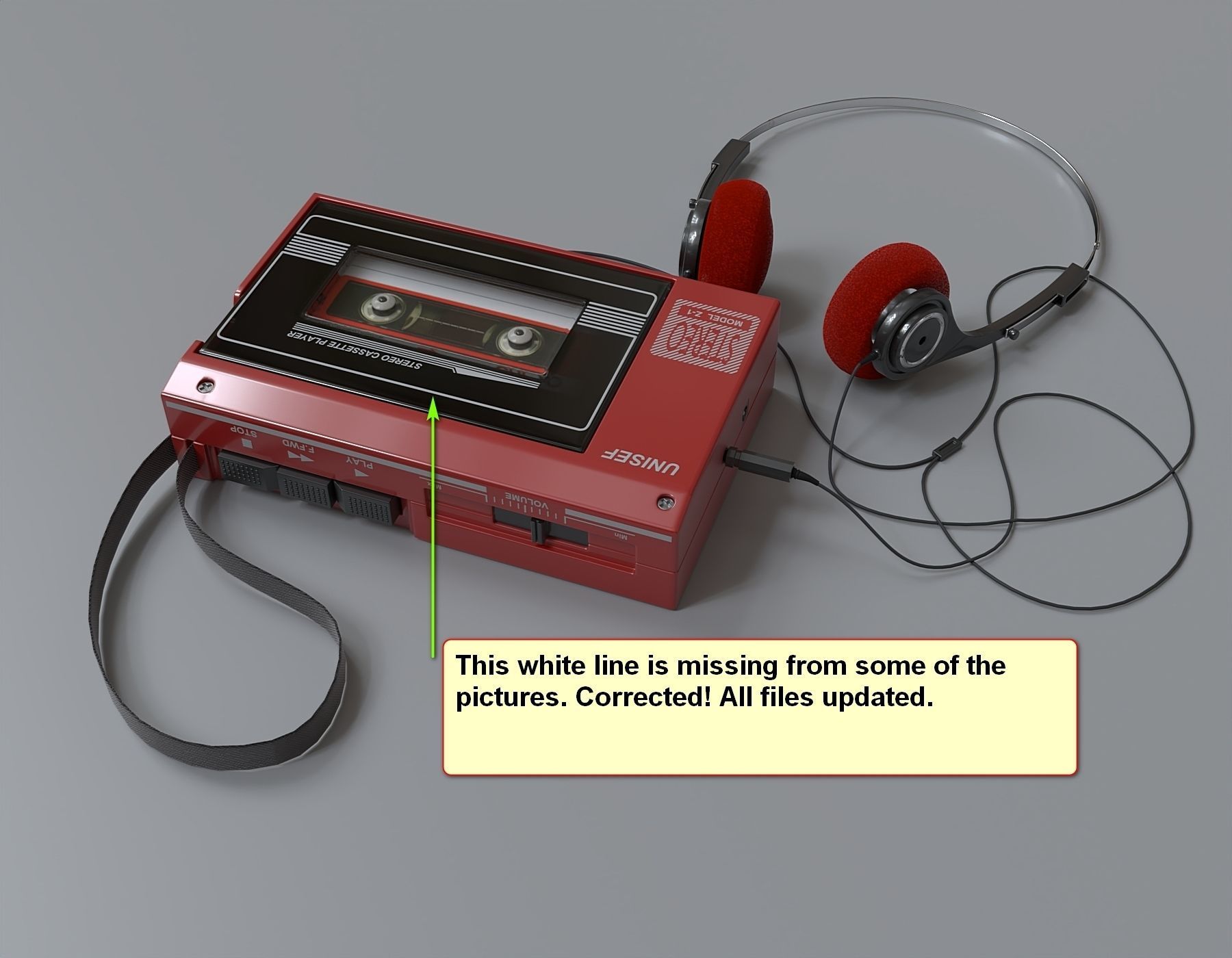 Rare stereo cassette player 3D model | CGTrader