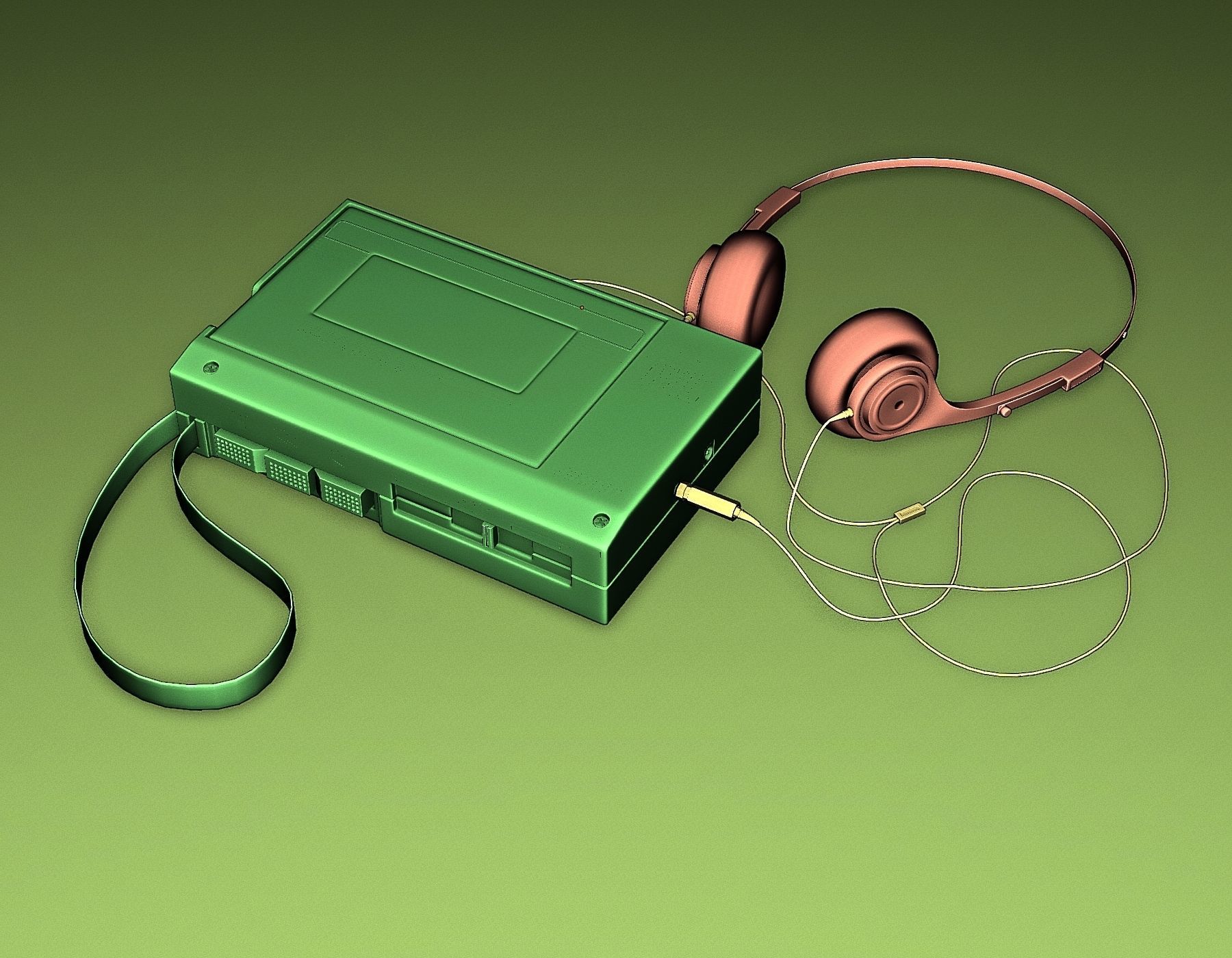Rare stereo cassette player 3D model | CGTrader