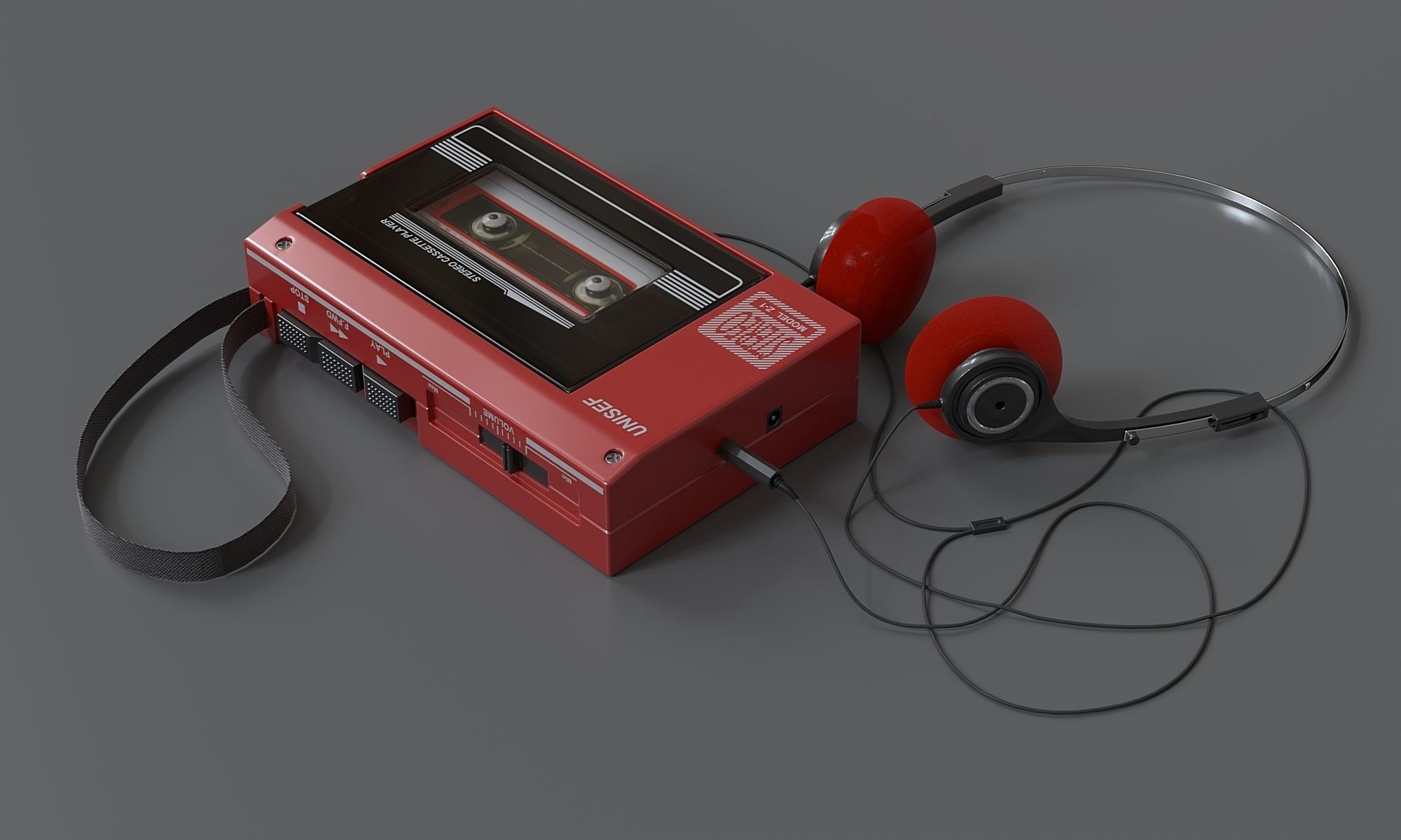 Rare stereo cassette player 3D model | CGTrader