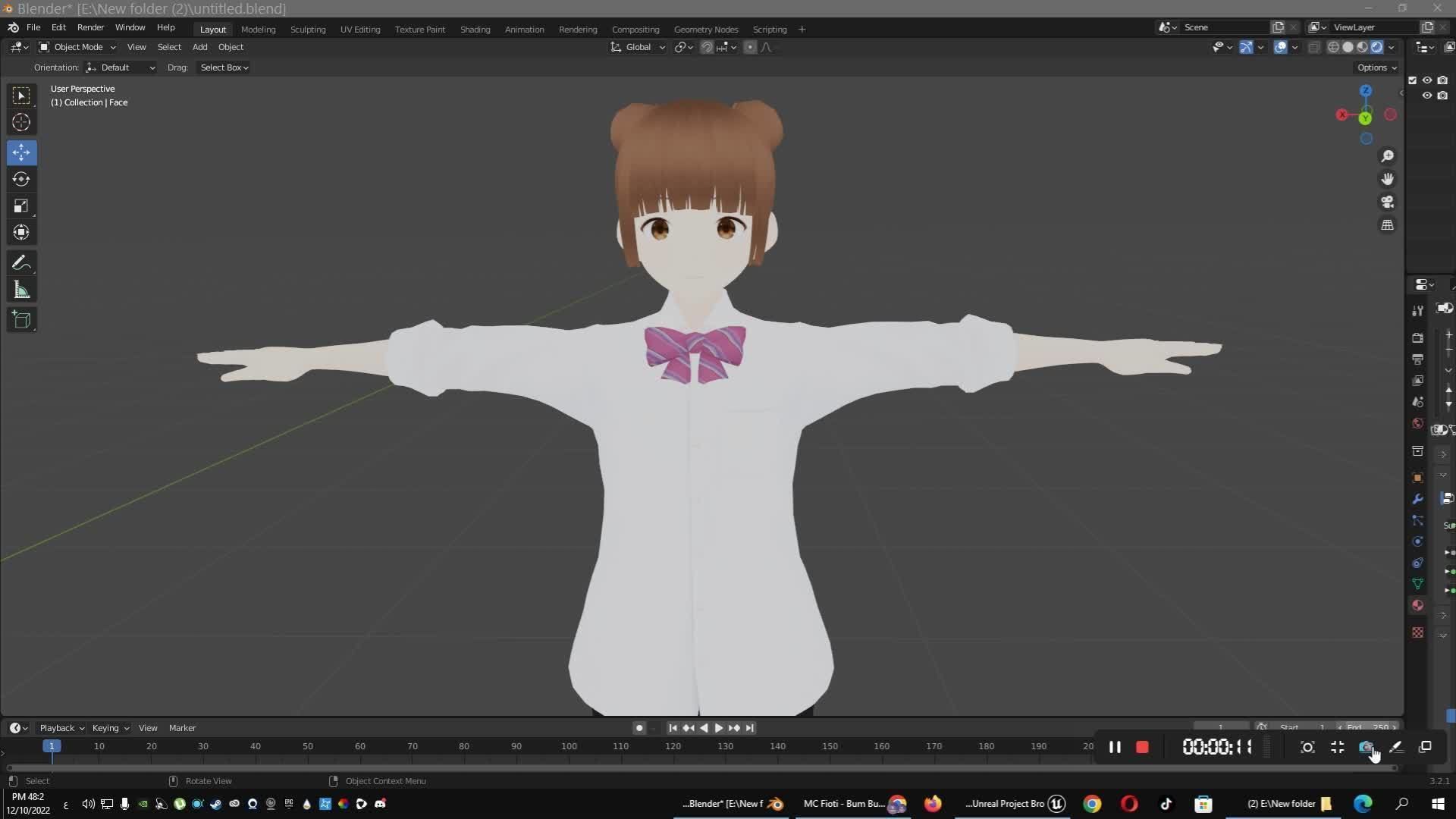 anime 3d girl 3D model | CGTrader