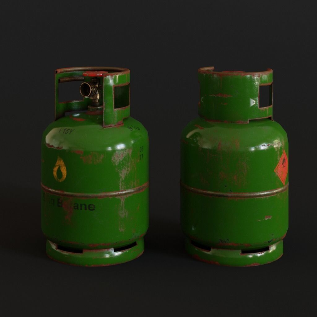 3D model Gas Bottle 9kg Prop Game-Ready VR / AR / low-poly | CGTrader