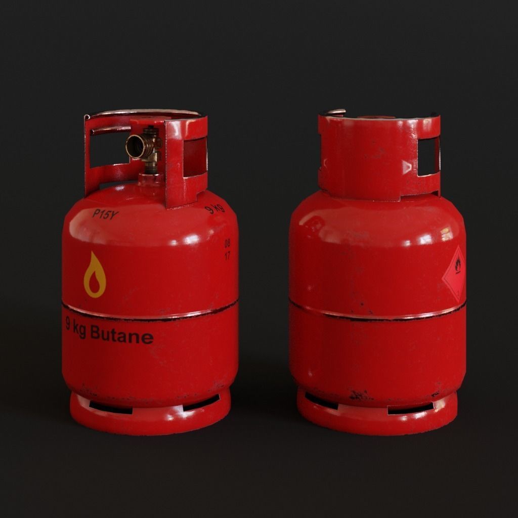 3D model Gas Bottle 9kg Prop Game-Ready VR / AR / low-poly | CGTrader