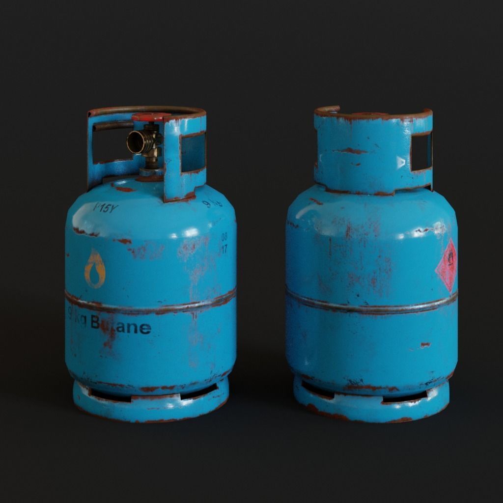 3D model Gas Bottle 9kg Prop Game-Ready VR / AR / low-poly | CGTrader
