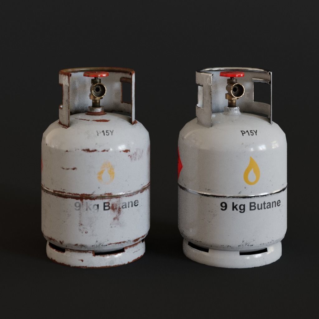 3D model Gas Bottle 9kg Prop Game-Ready VR / AR / low-poly | CGTrader