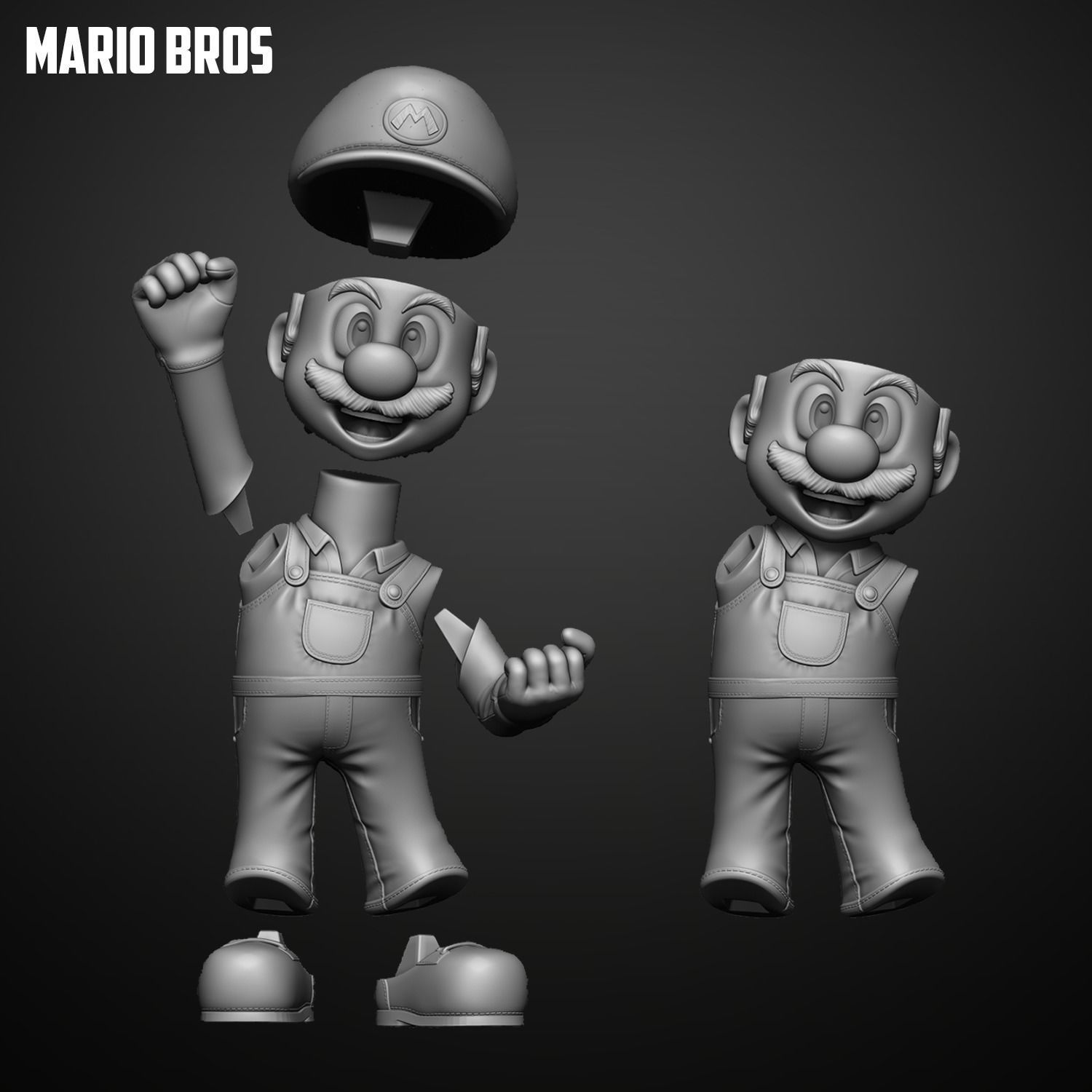 MARIO Y LUIGI 3D model 3D printable | CGTrader