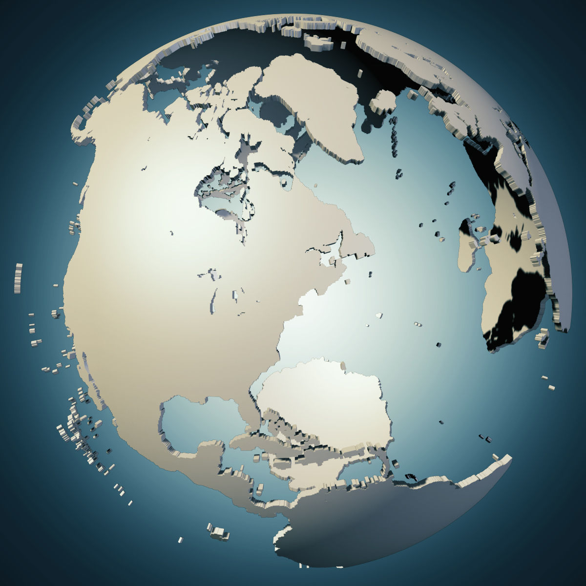 earth continents globe 3D Model 3D model | CGTrader
