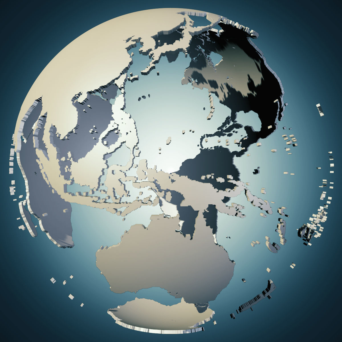 earth continents globe 3D Model 3D model | CGTrader