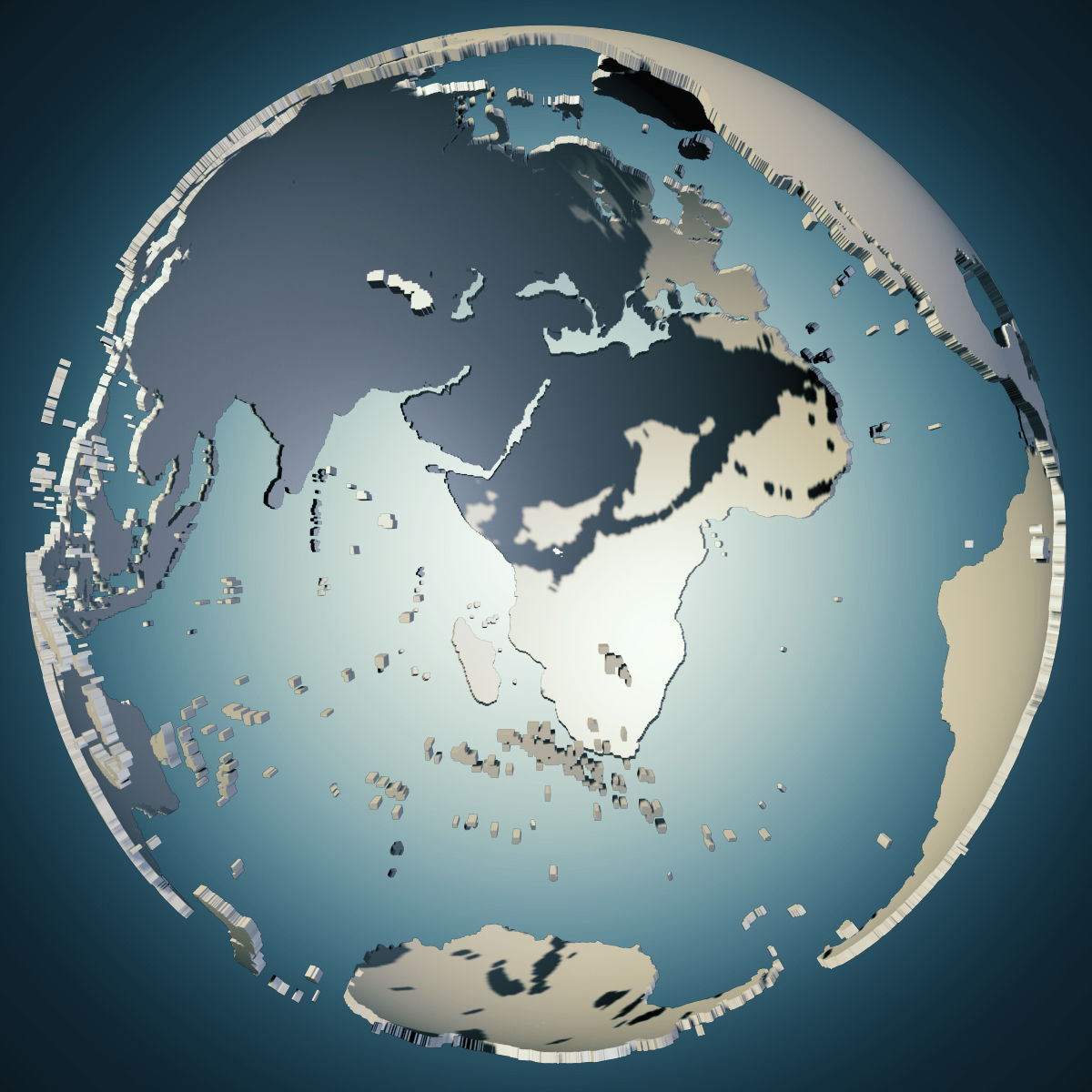 earth continents globe 3D Model 3D model | CGTrader