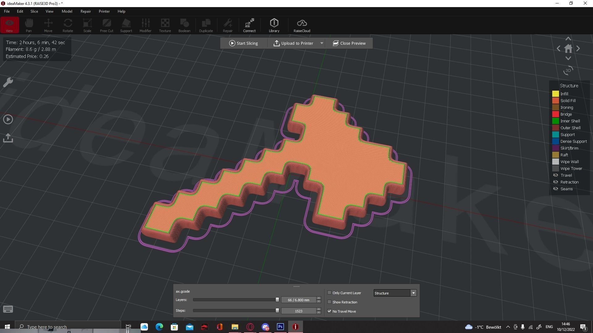 Minecraft Printable Axe 3D model 3D printable | CGTrader