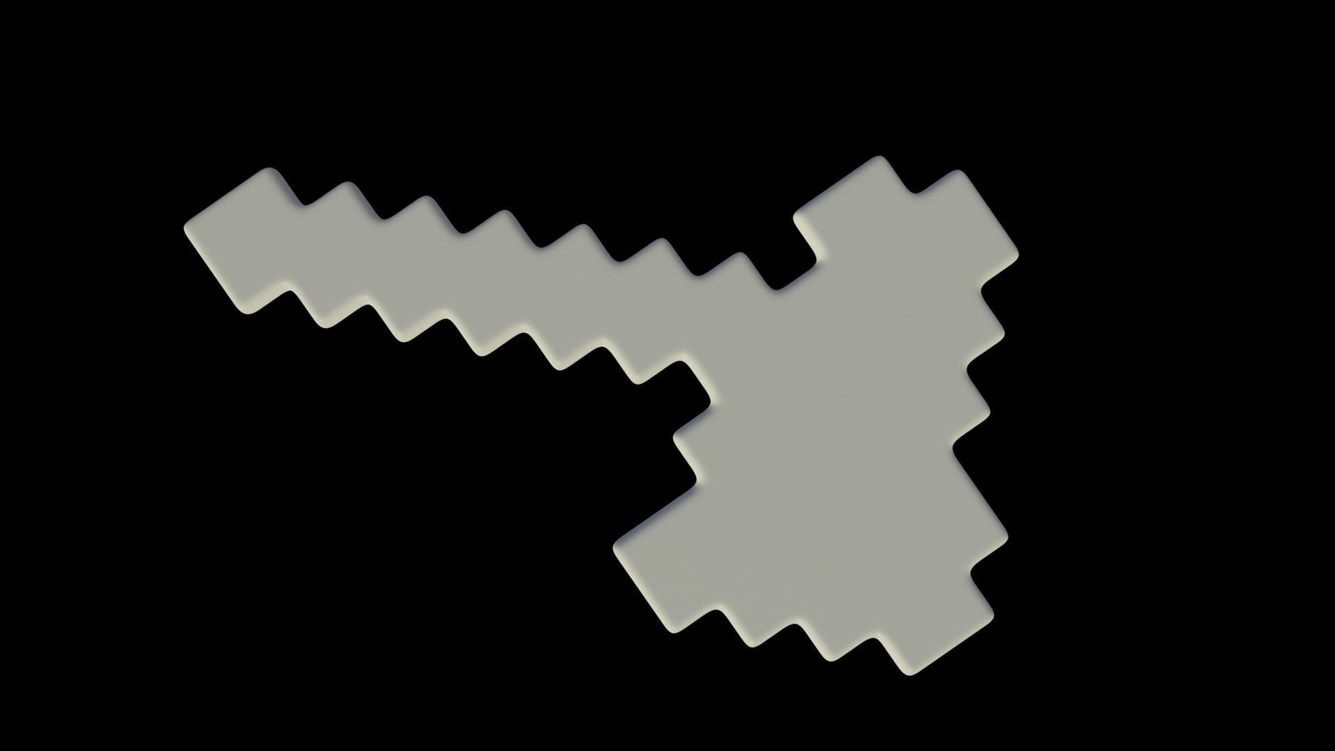 Minecraft Printable Axe 3D model 3D printable | CGTrader