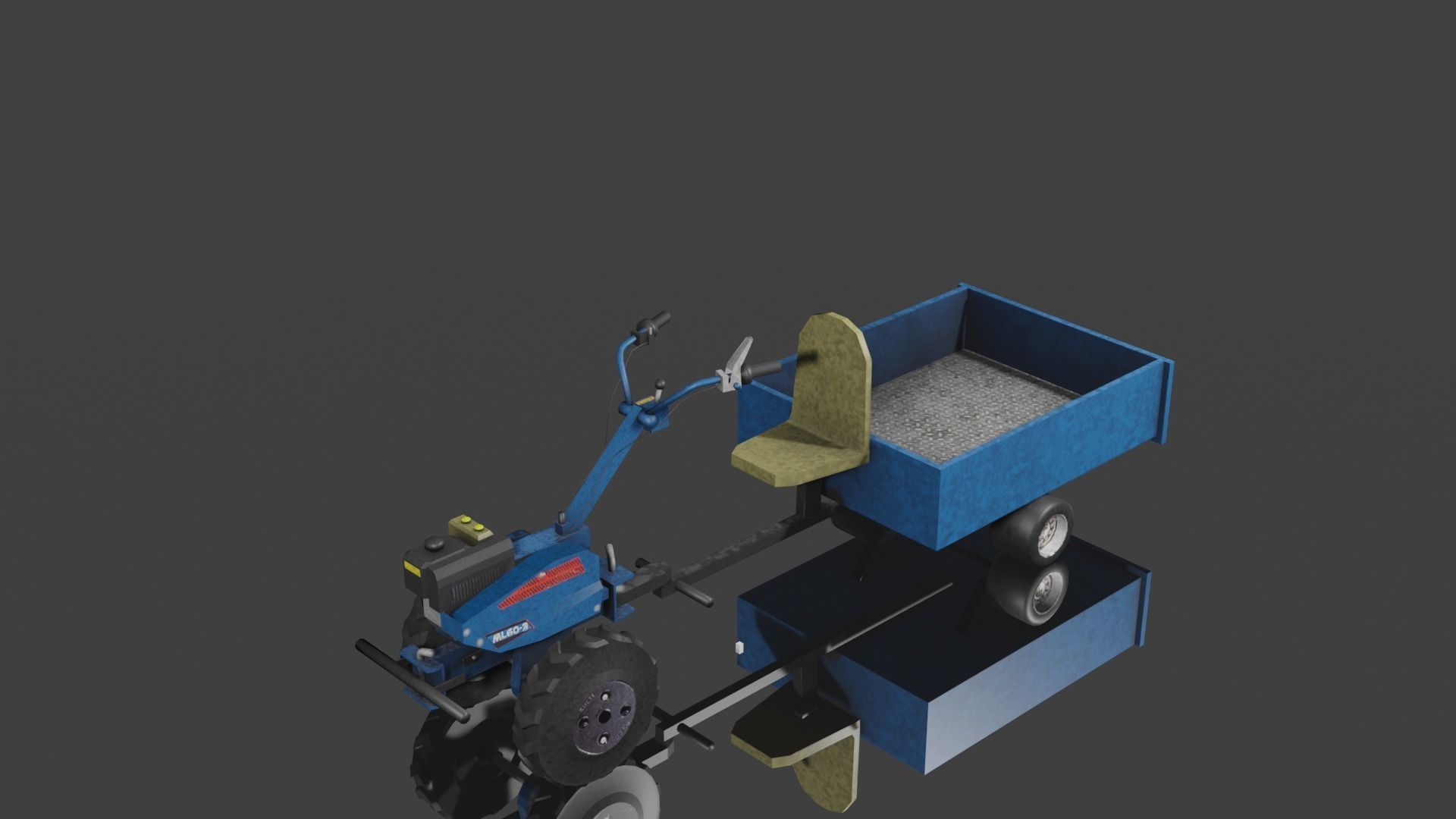 3D model Cultivator VARI system small tractor VR / AR / low-poly | CGTrader