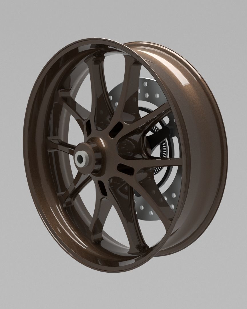 motor cycle rims wheels bike 3D model | CGTrader