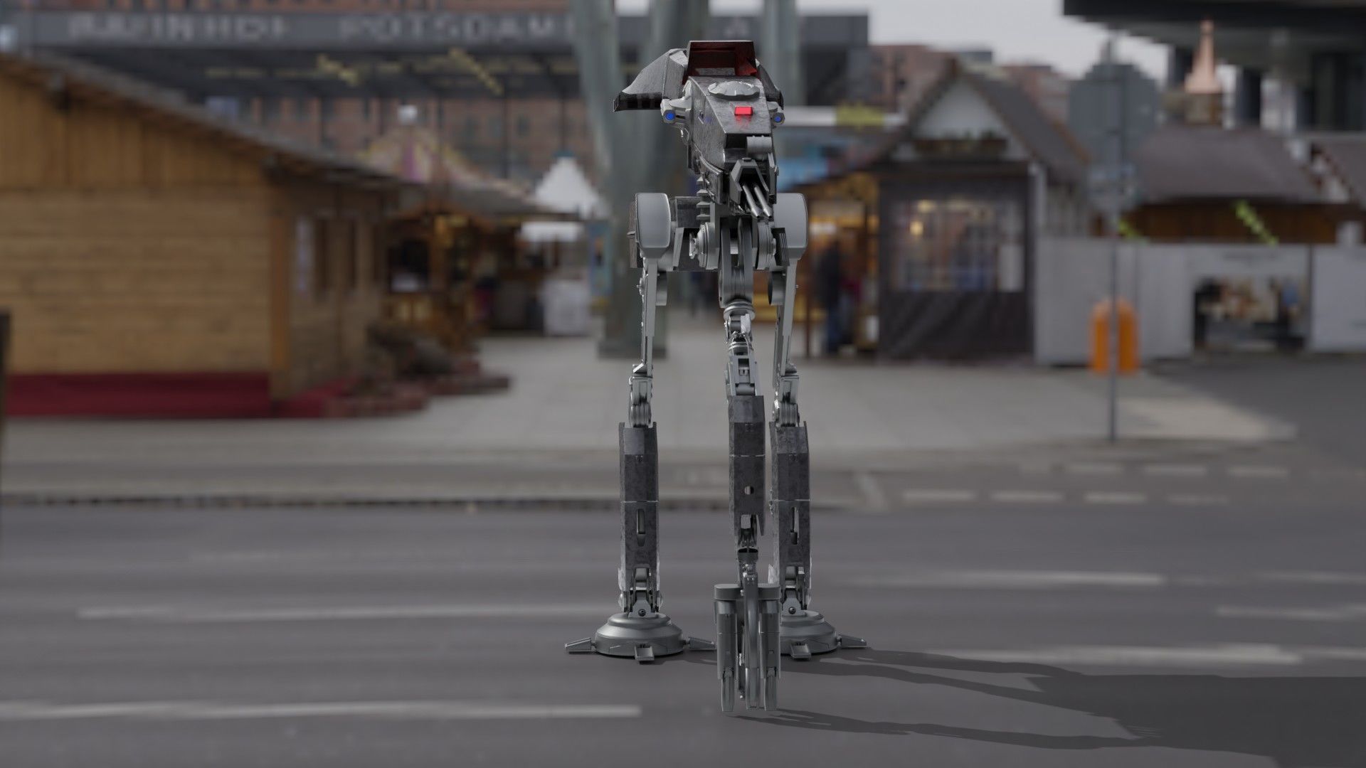 UA TT robot StarWars with animation missile firing 3D model animated ...