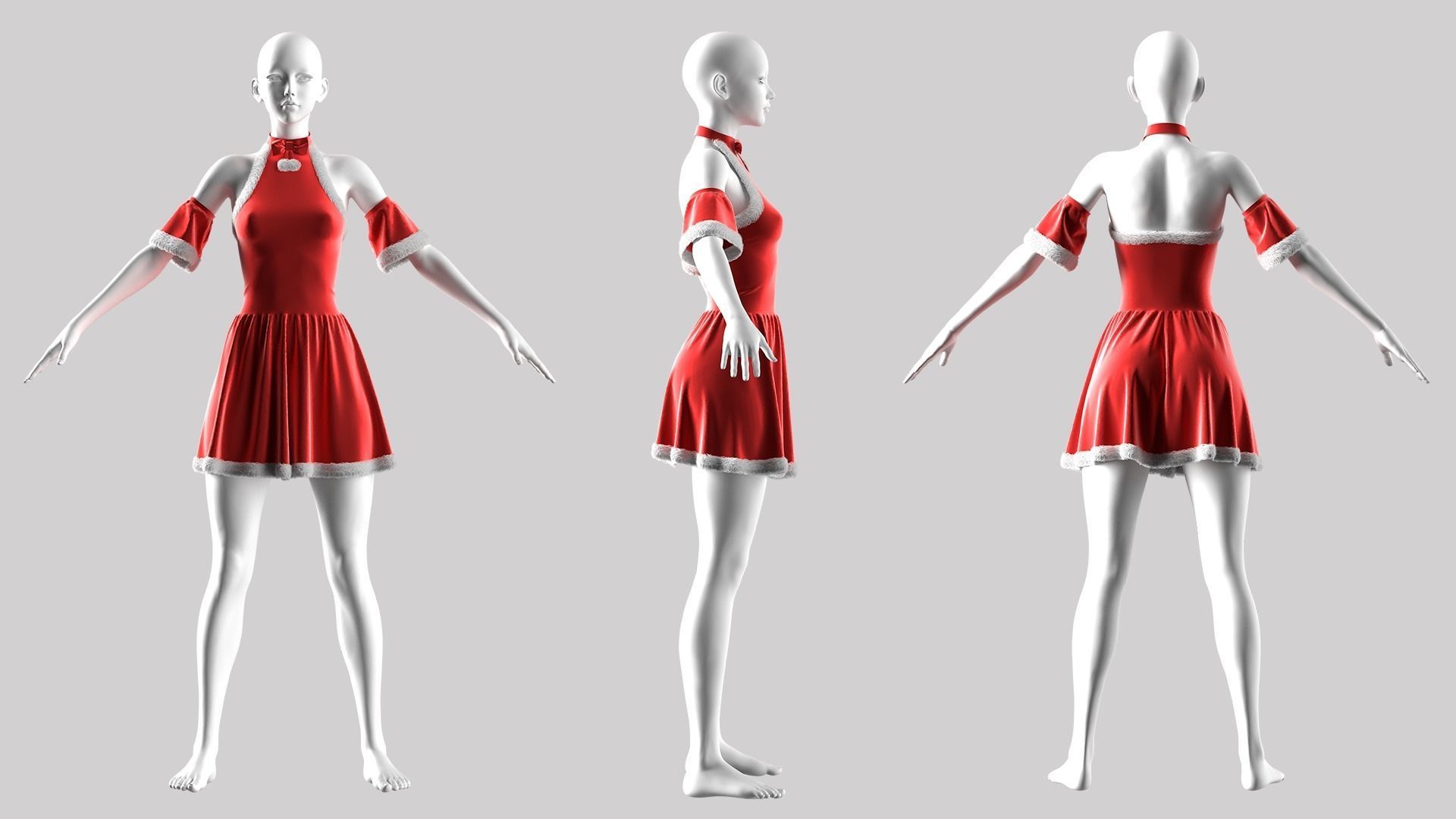X-mas outfits Bundle Marvelous Designer project and Obj 3D model | CGTrader