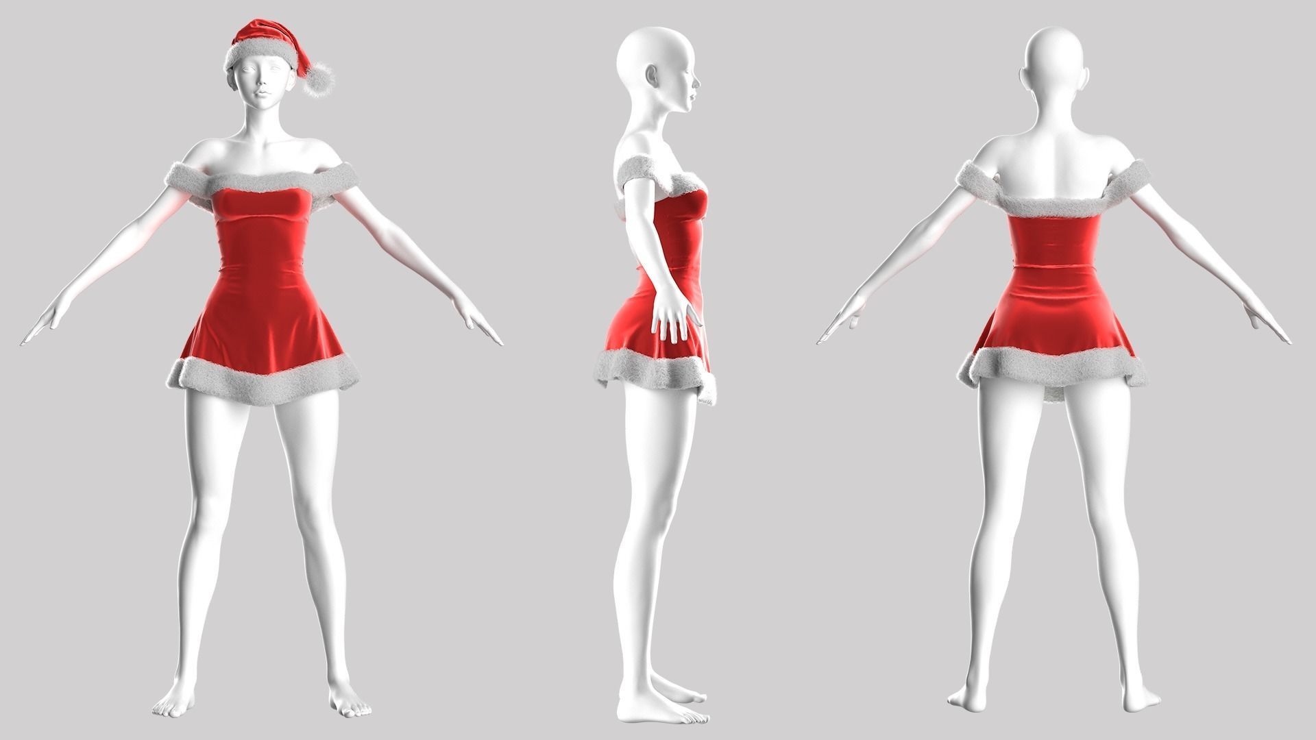 X-mas outfits Bundle Marvelous Designer project and Obj 3D model | CGTrader