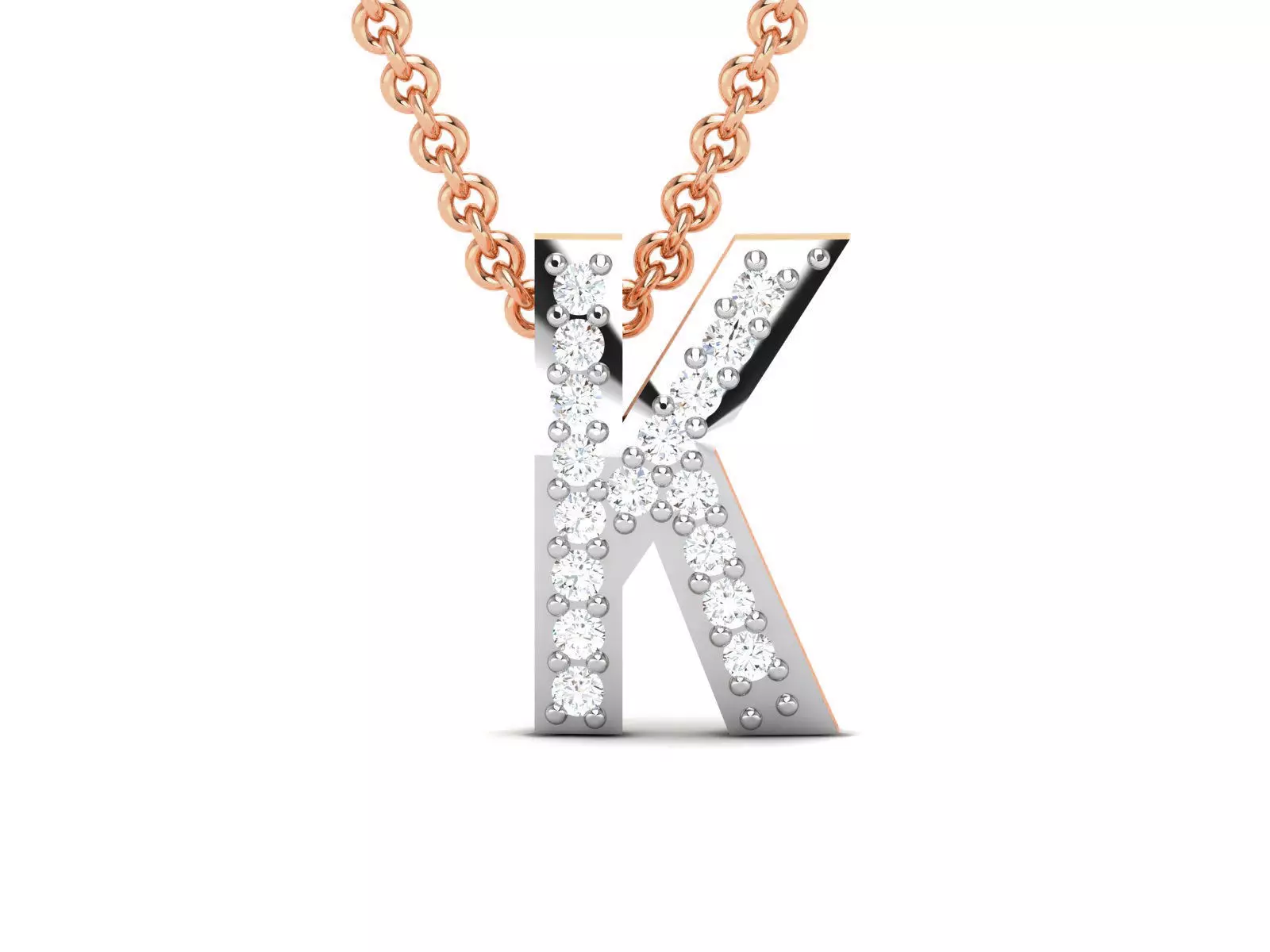 Alphabet-K Charms Pendant 3dm render Detail 3D model 3D printable ...