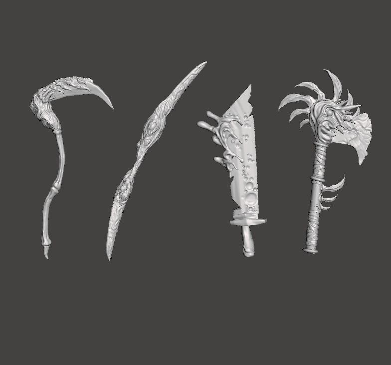Weird weapons pack free 3D model 3D printable | CGTrader