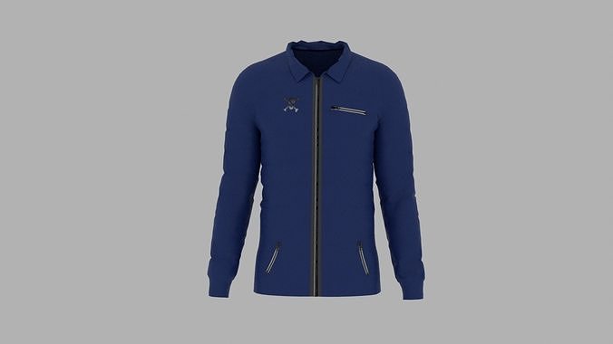3D model Jacket with zippers on sleeves VR / AR / low-poly | CGTrader