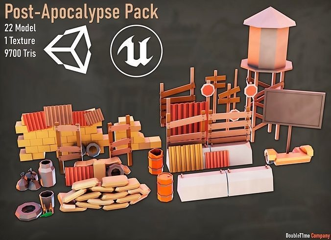 3D model Urban trash Props Apocalypse VR / AR / low-poly | CGTrader