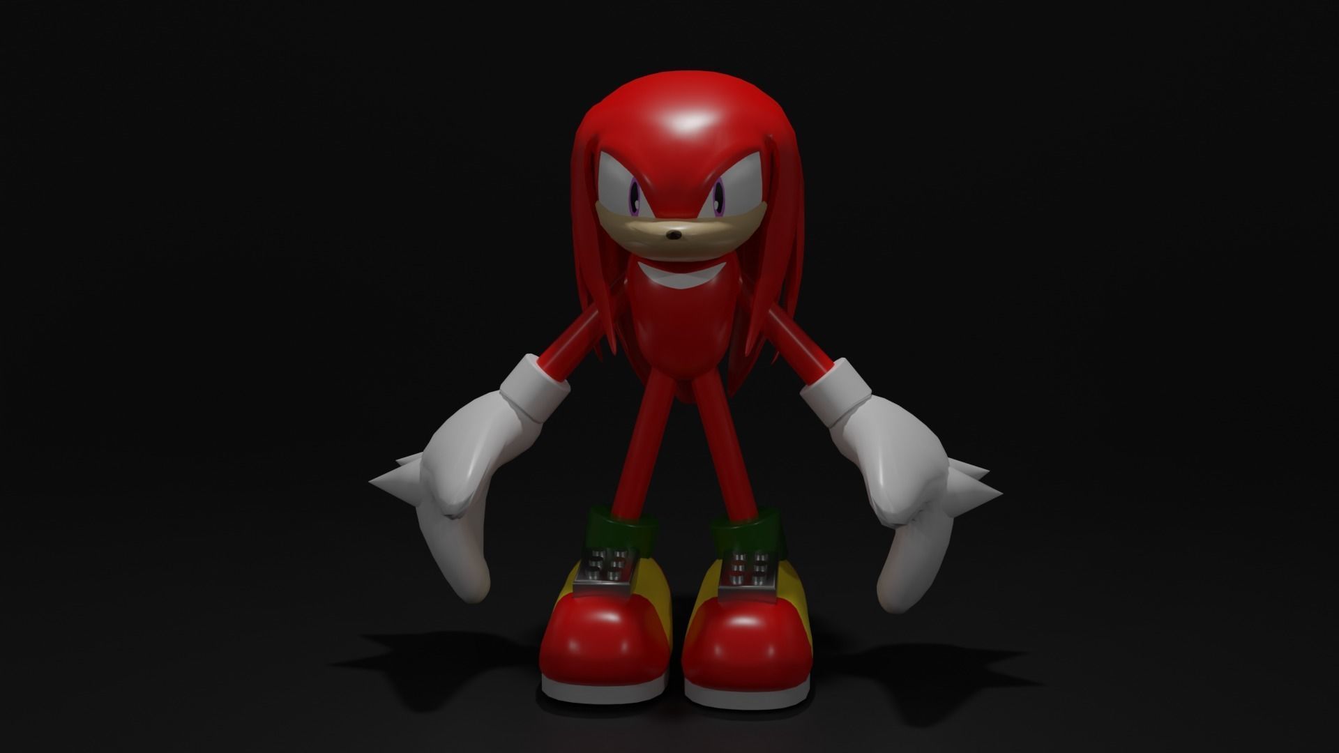 Sonic - Knuckles 3D model rigged | CGTrader