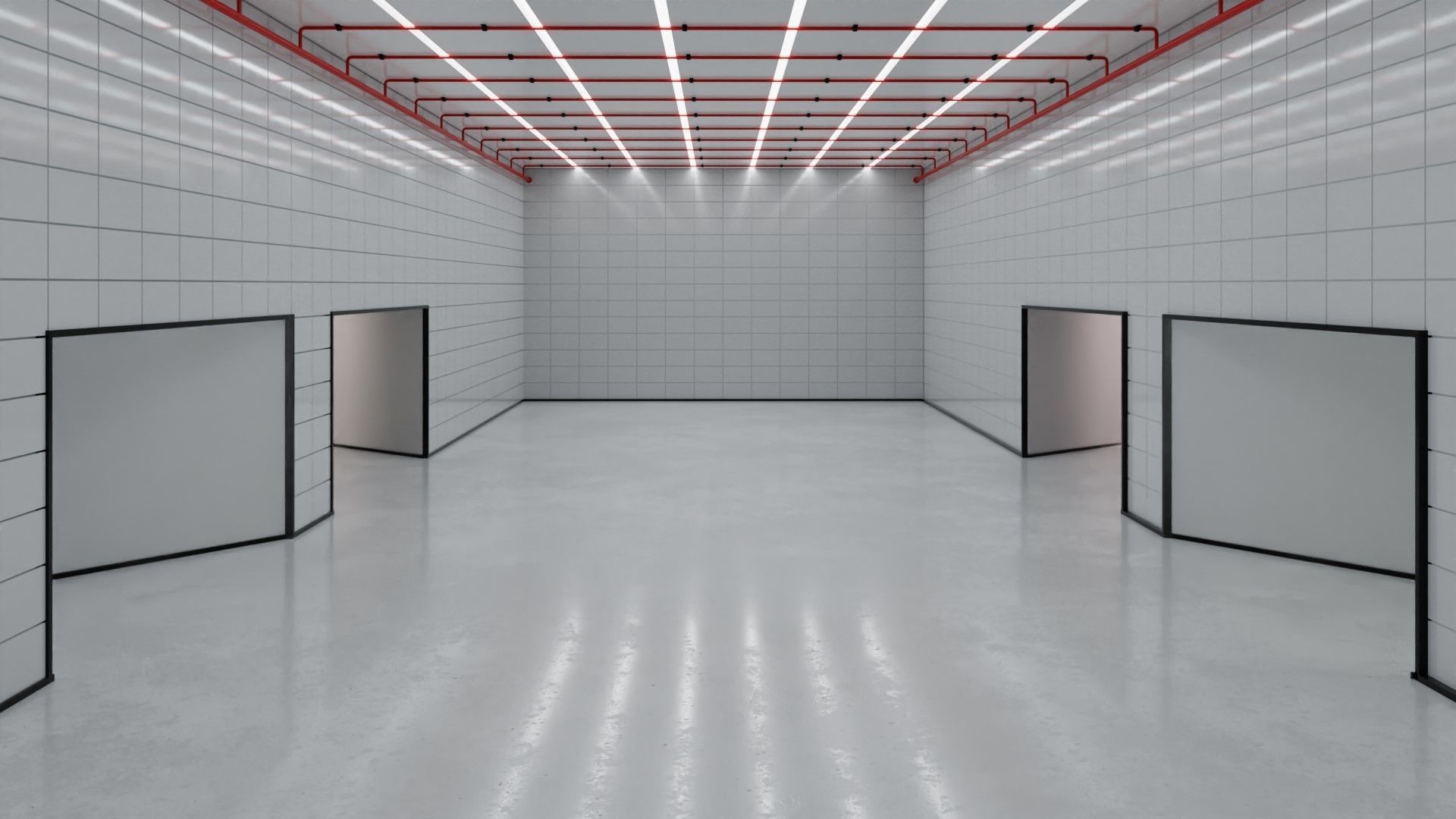 3D model VR - AR Big Empty Hall - Room - Hangar VR / AR / low-poly ...