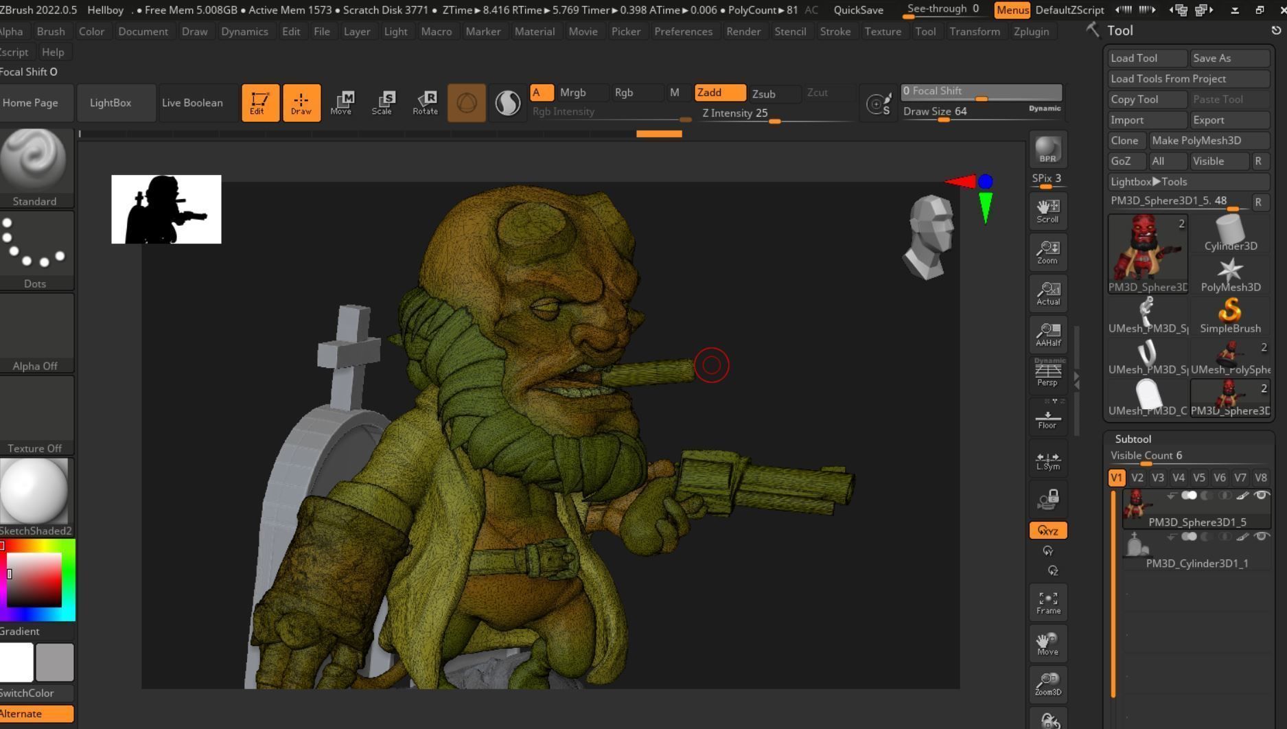 Hellboy - FanArt - 3D Sculpt - Fbx-Stl-OBJ 3D model 3D printable | CGTrader