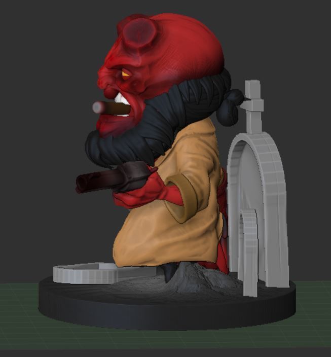 Hellboy - FanArt - 3D Sculpt - Fbx-Stl-OBJ 3D model 3D printable | CGTrader
