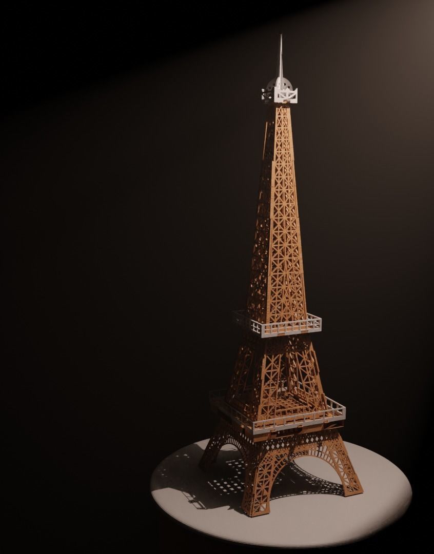Eiffel Tower CNC Model 3D model | CGTrader