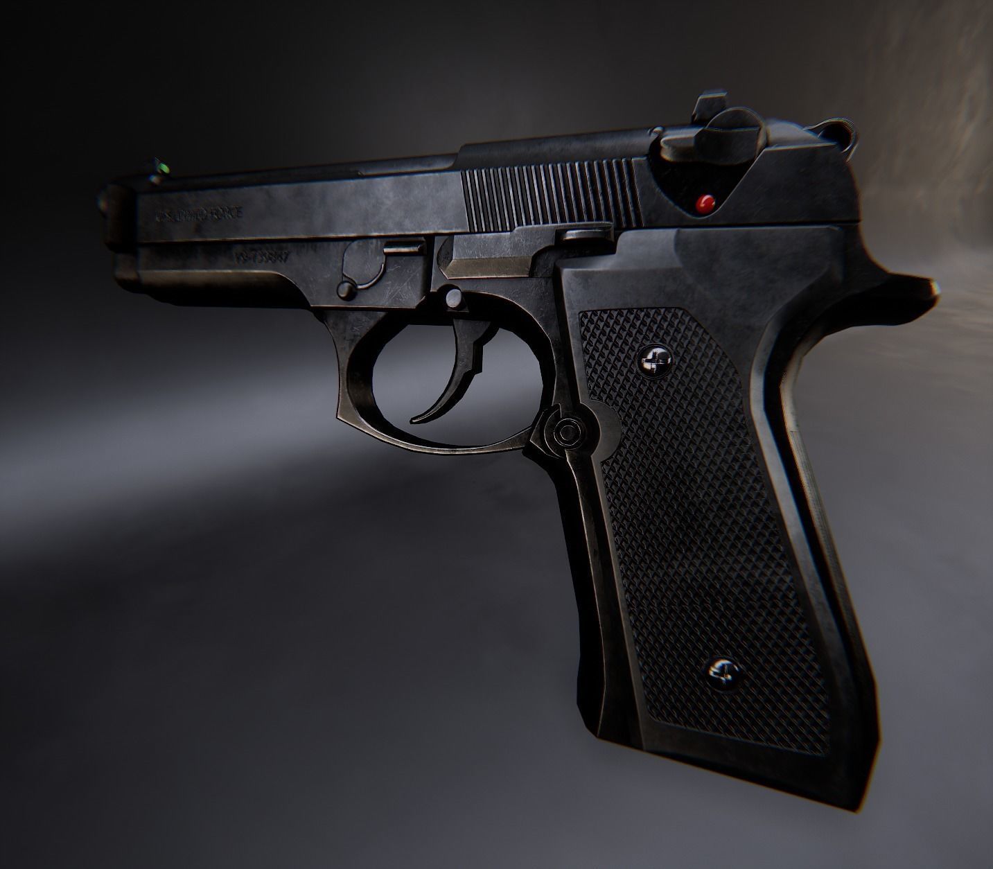 3D model Modern AAA Pistol Pack Game Ready PBR VR / AR / low-poly ...