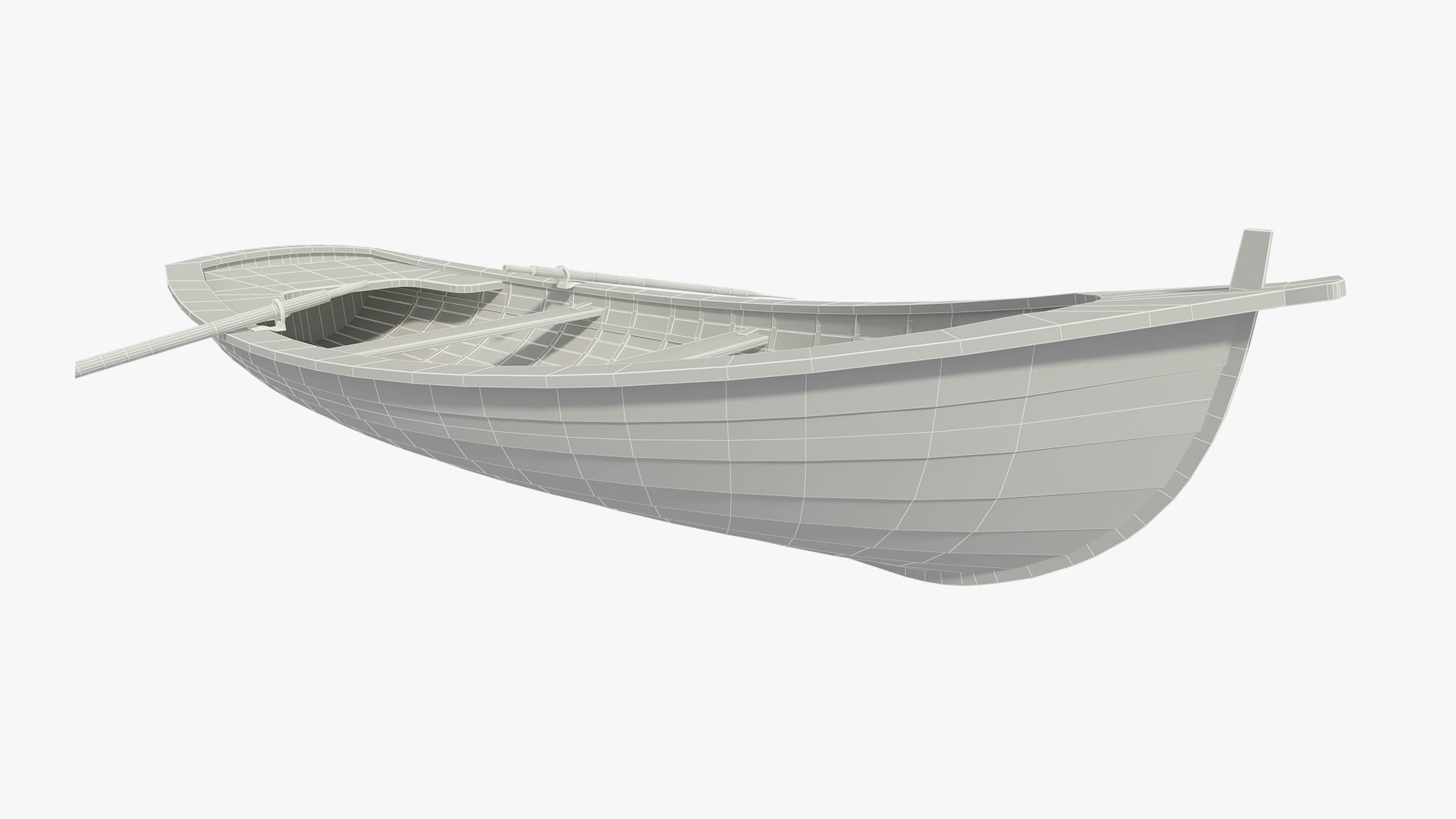 Dinghy Wooden Boat 3D model | CGTrader