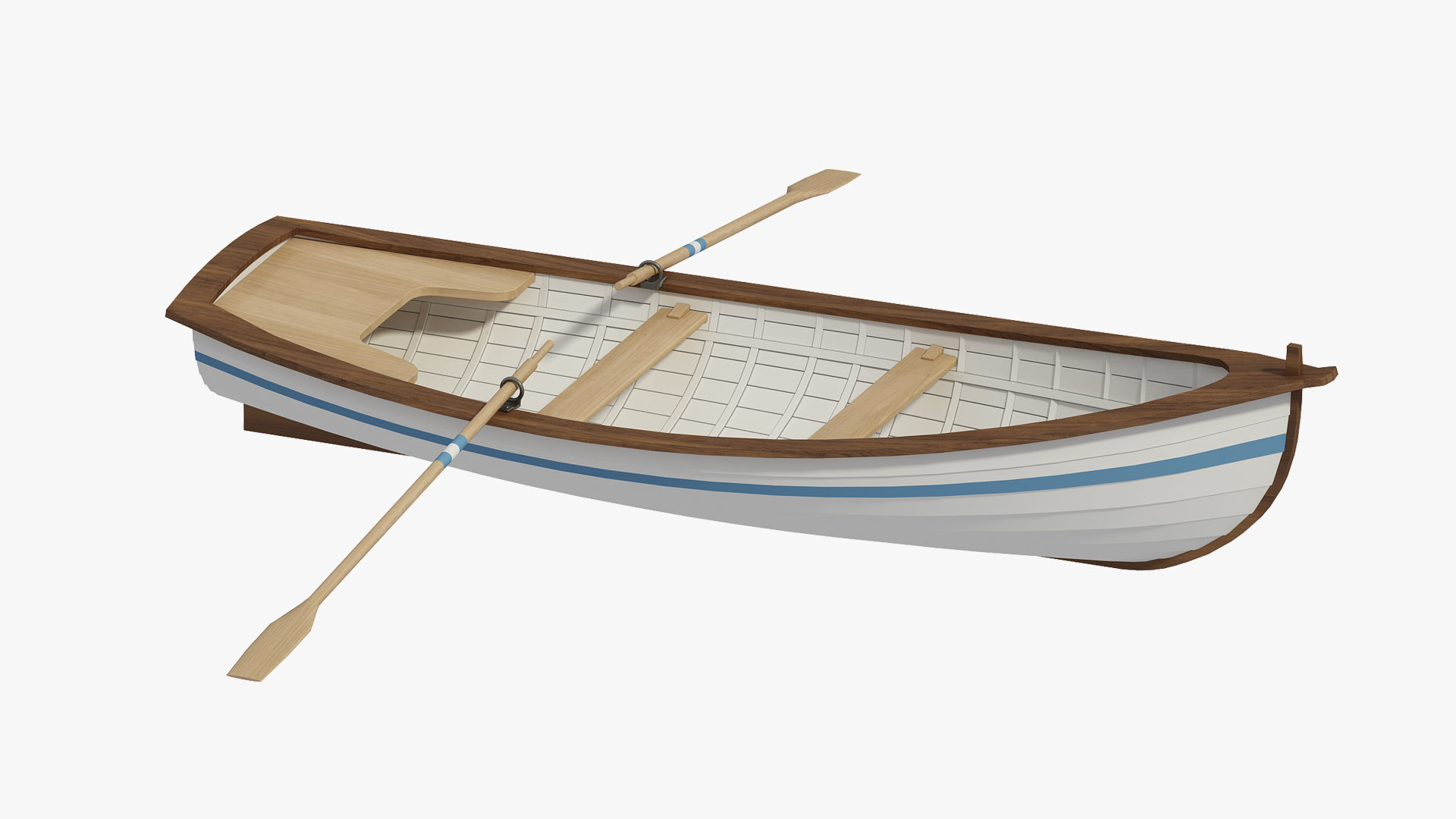 Dinghy Wooden Boat 3D model | CGTrader