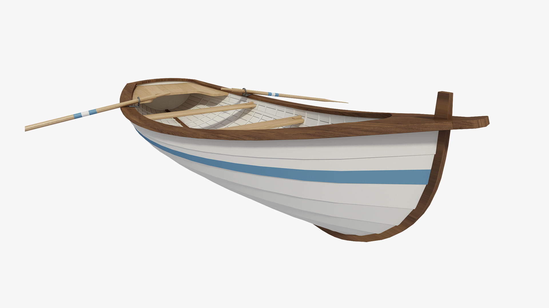 Dinghy Wooden Boat 3D model | CGTrader