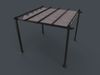 3D model PBR Wooden Pergola Gazebo A3 VR / AR / low-poly | CGTrader