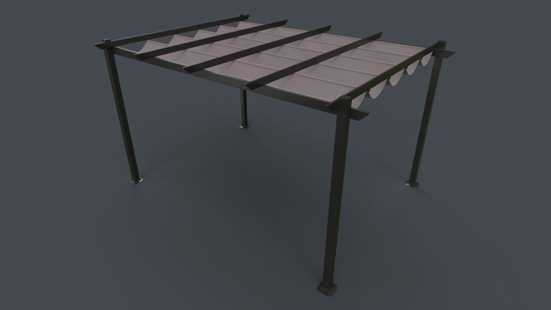 3D model PBR Wooden Pergola Gazebo A3 VR / AR / low-poly | CGTrader