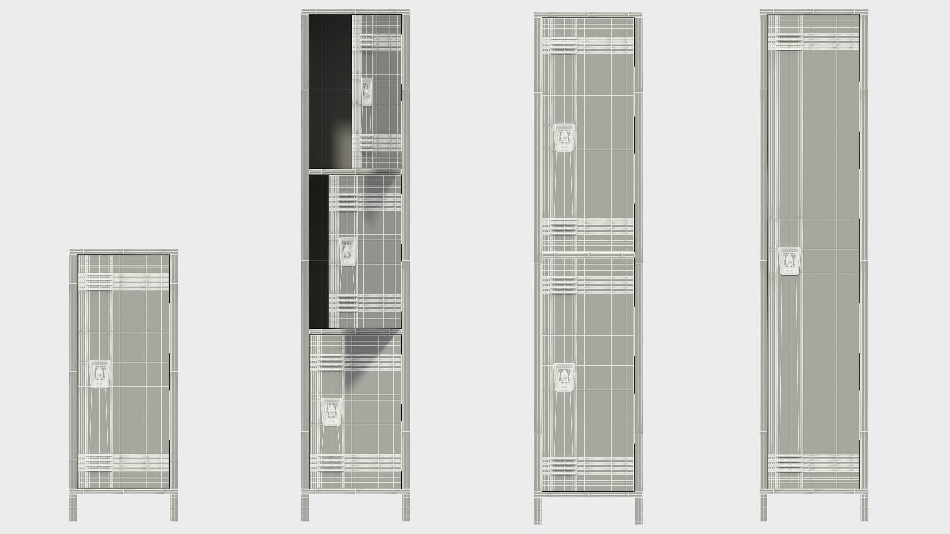 Steel Locker Family 3D model | CGTrader