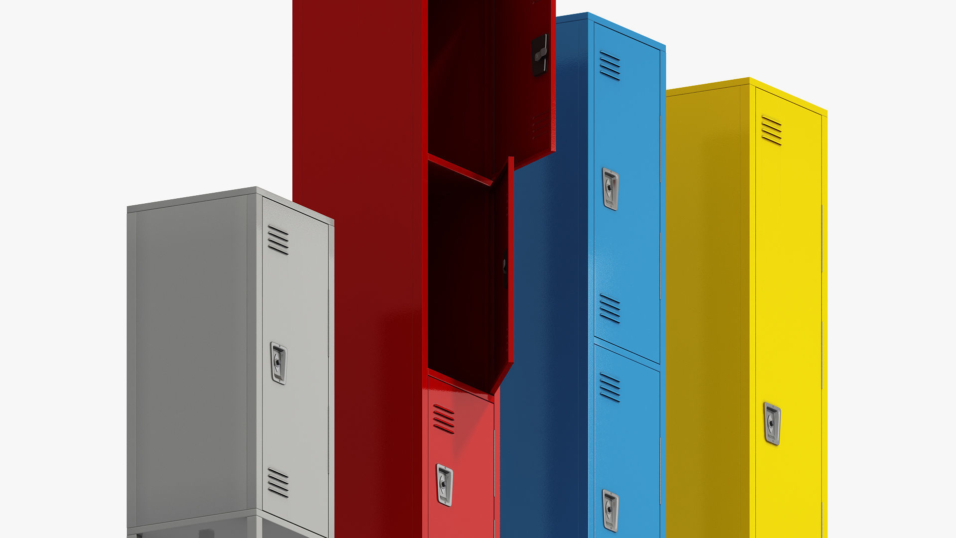 Steel Locker Family 3D model | CGTrader